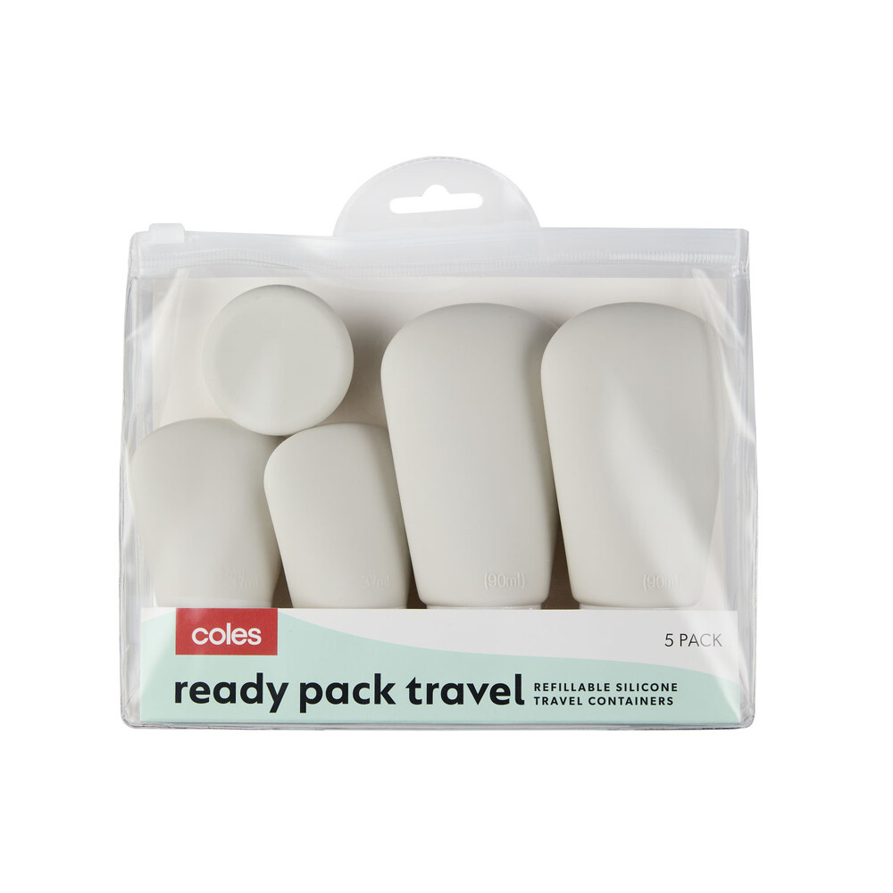 Buy Coles Silicone Refillable Travel Containers 1 pack | Coles