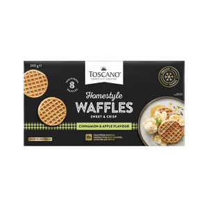 Buy Toscano Apple & Cinnamon Toasting Waffles 8 Pack 240g | Coles