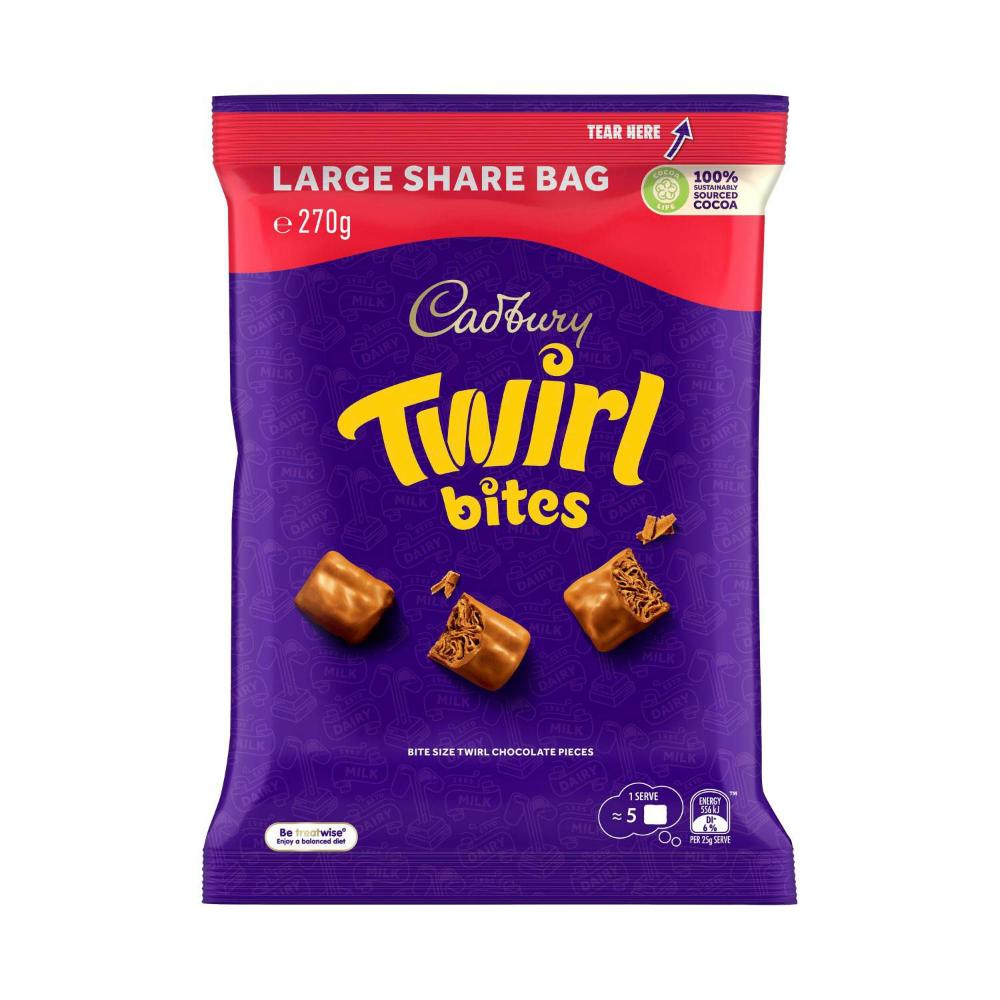 Buy Cadbury Dairy Milk Twirl Chocolate Bites 270g | Coles