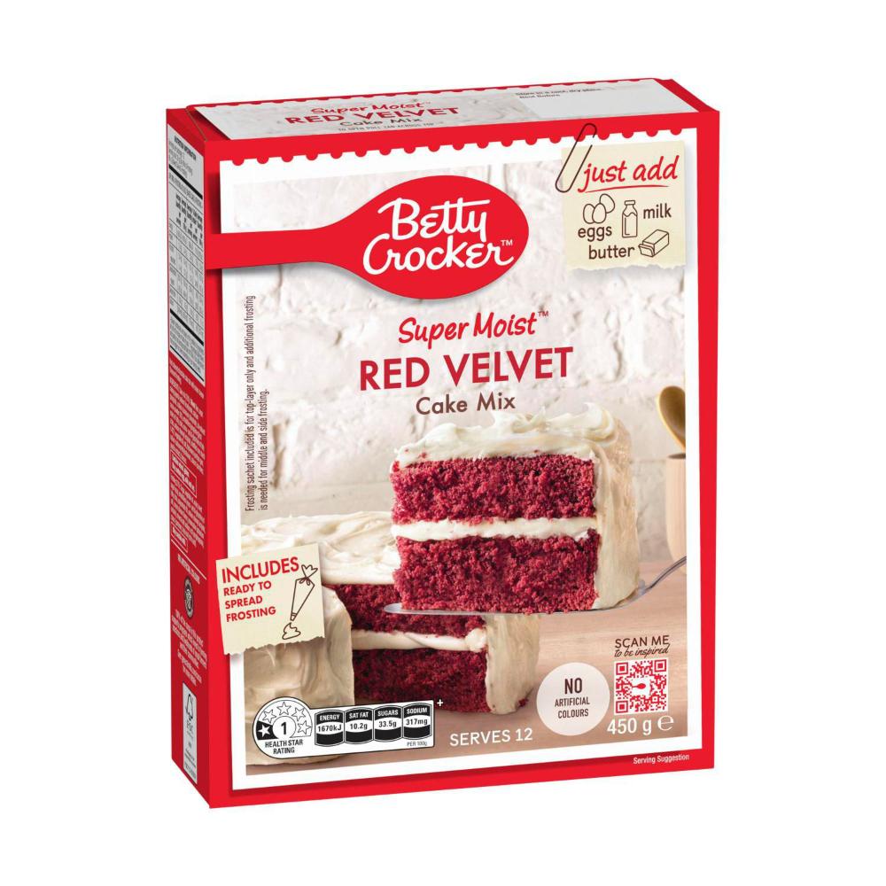 Buy Betty Crocker Red Velvet Cake Mix 450g | Coles