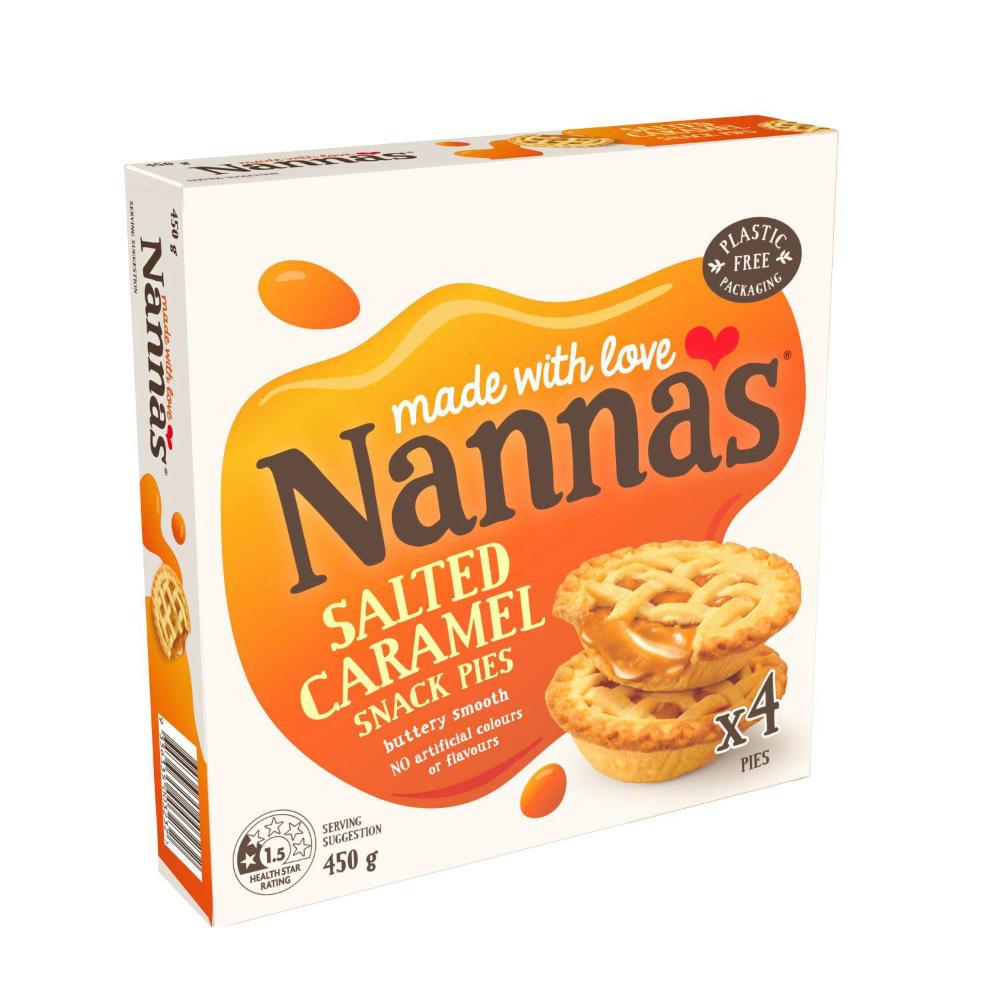 Buy Nannas Salted Caramel Tarts 4 Pack 450g | Coles