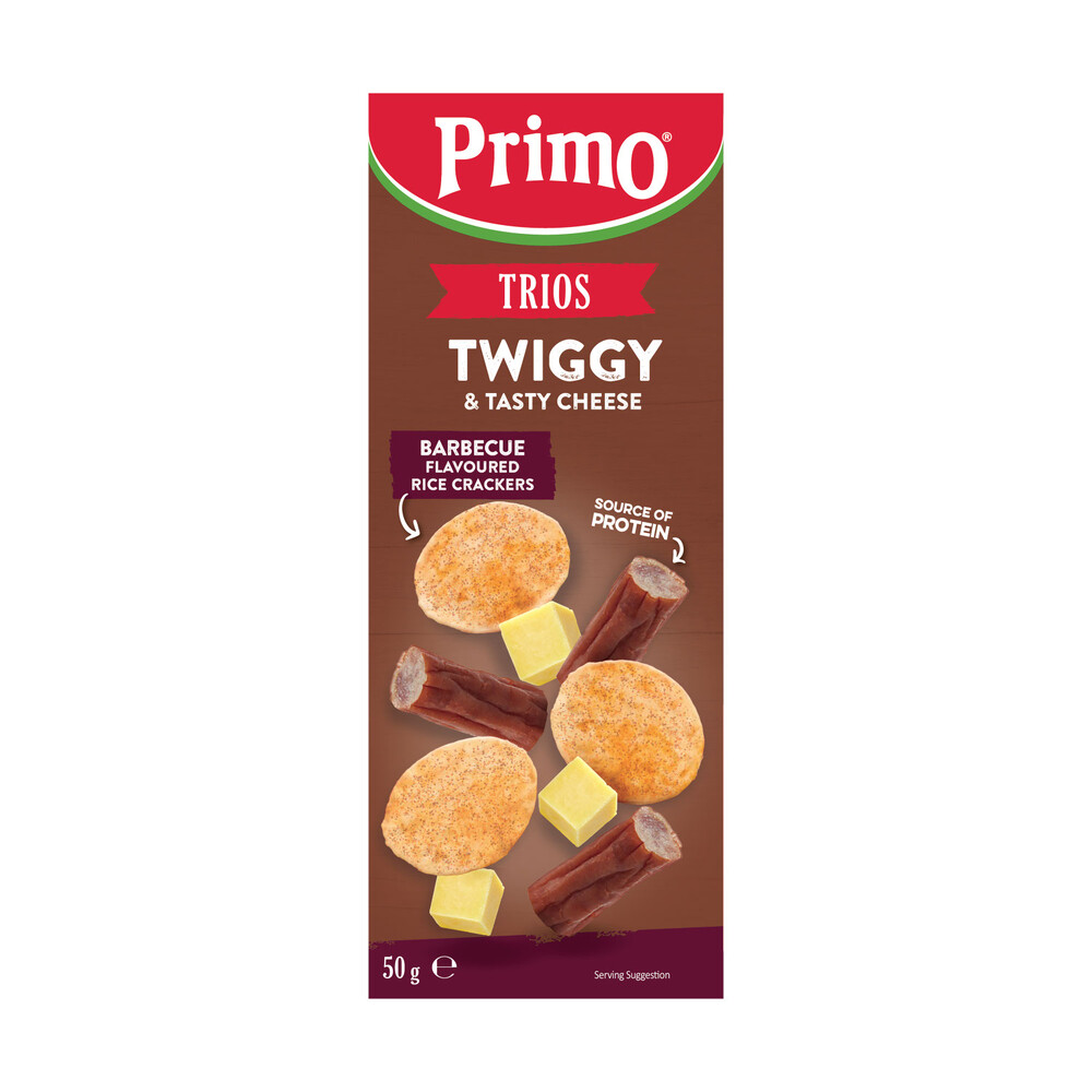 Buy Primo Trios Twiggy Cheese & Bbq Rice Crackers 50g | Coles