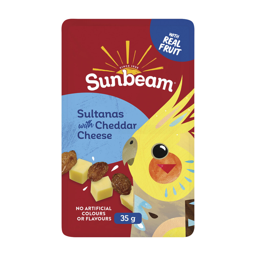 Buy Sunbeam Sultanas With Cheddar Cheese 35g | Coles