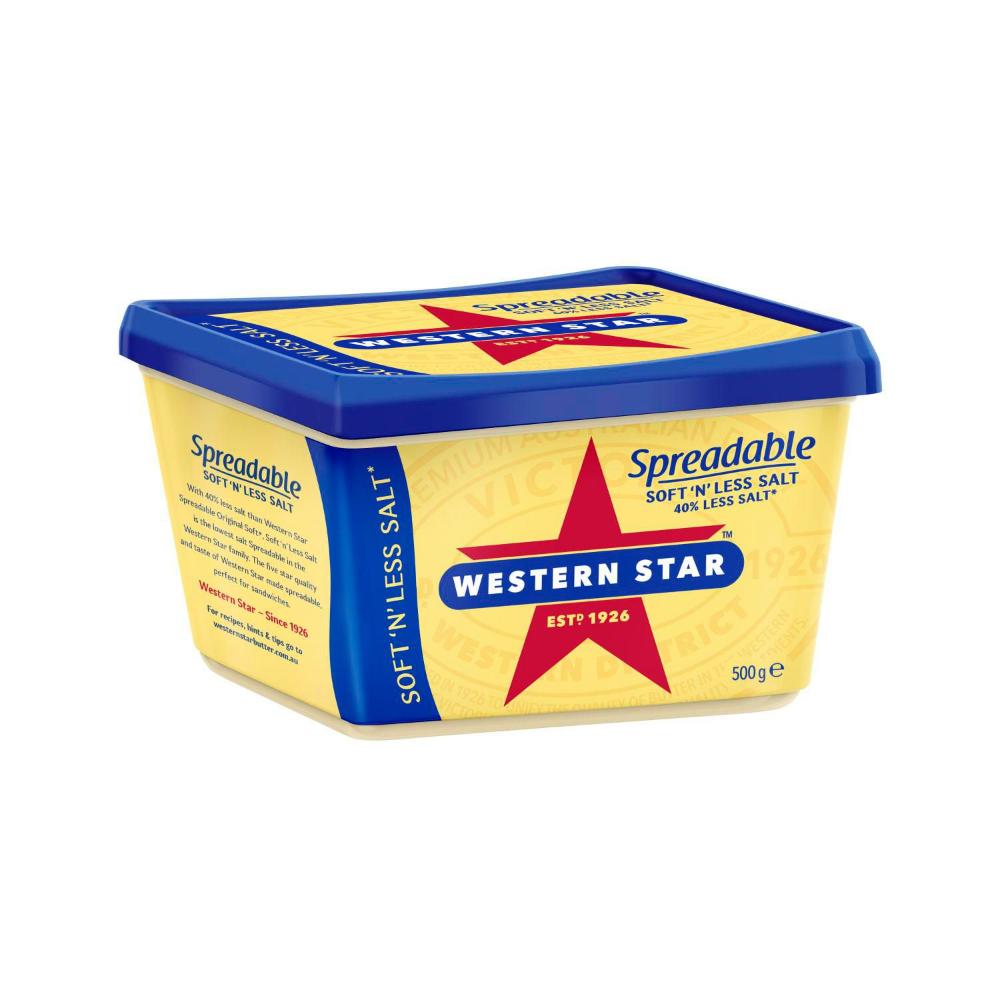 Buy Western Star Spreadable Blend Reduced Salt 500g | Coles