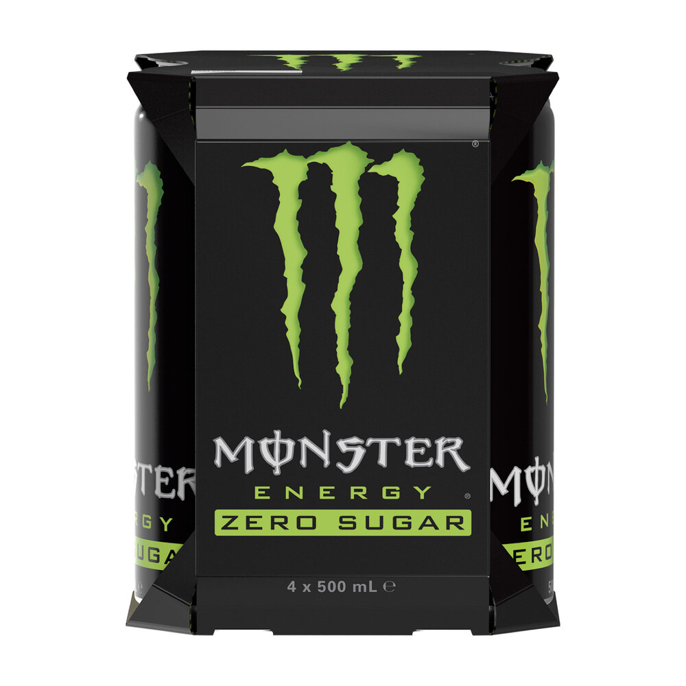 Buy Monster Zero Sugar Energy Drink Multipack Cans 4x500mL 4 pack | Coles