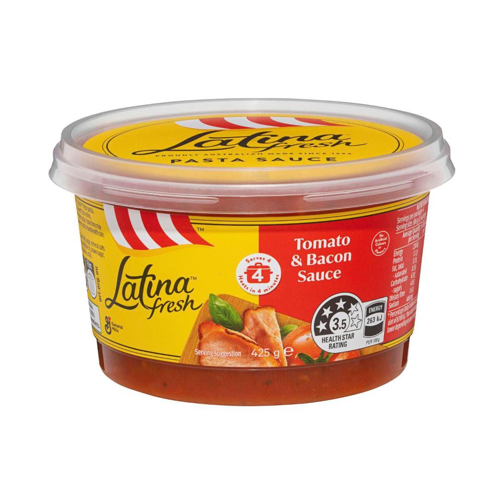 Buy Latina Tomato & Bacon Pasta Sauce 425g | Coles
