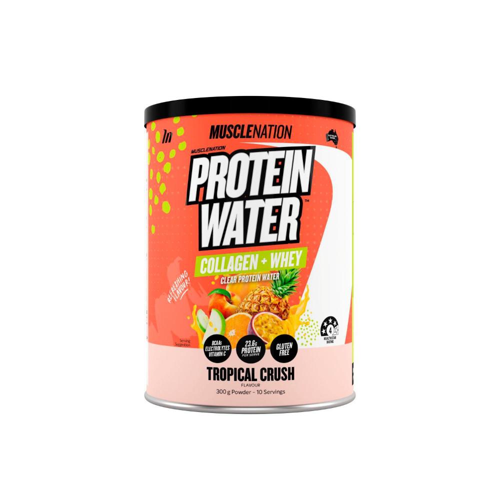 Buy Muscle Nation Protein Water Powder Tropical Crush 300g | Coles