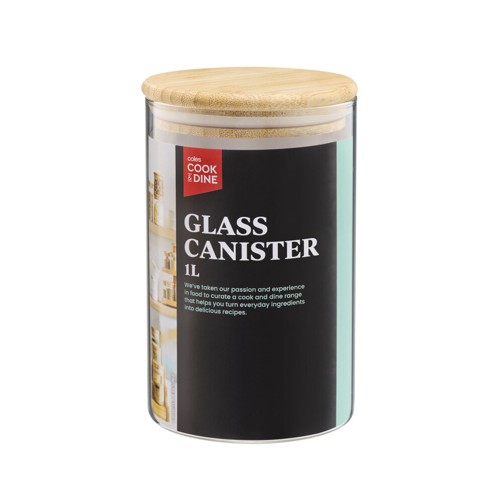 Buy Cook & Dine Glass Canister 1l 1 each | Coles