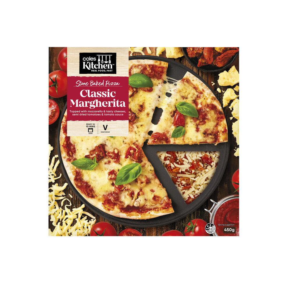 Buy Coles Kitchen Margherita Pizza 450g | Coles
