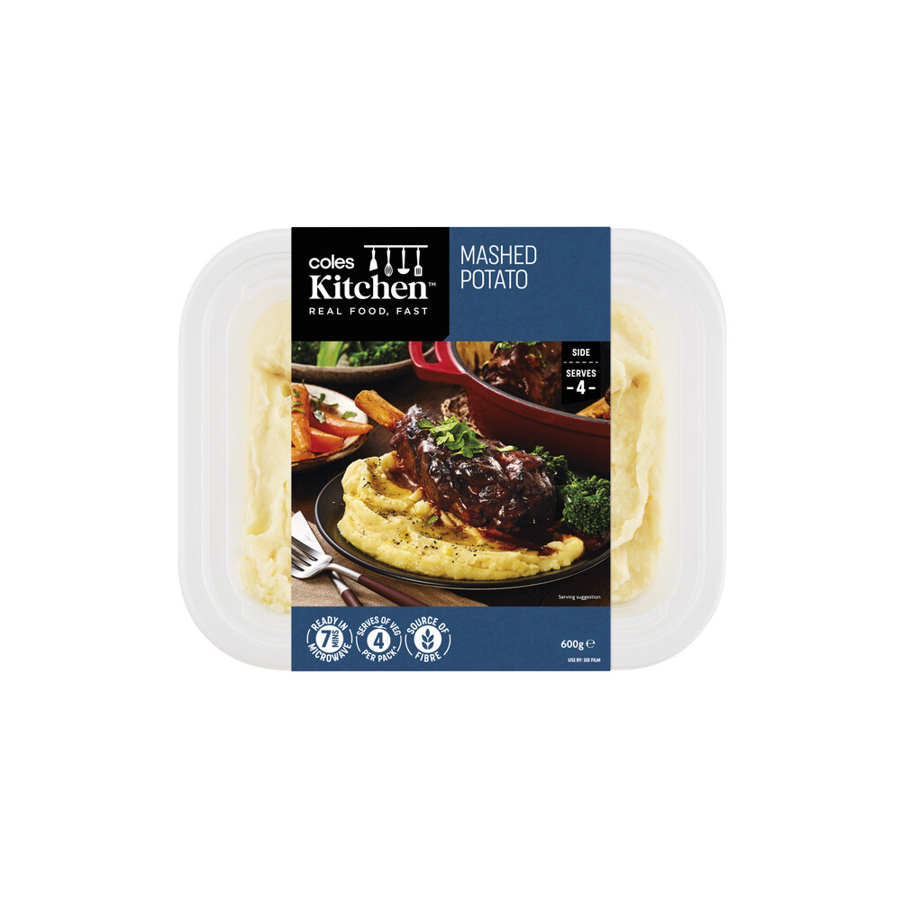 Buy Coles Kitchen Family Side Mashed Potato 600g | Coles