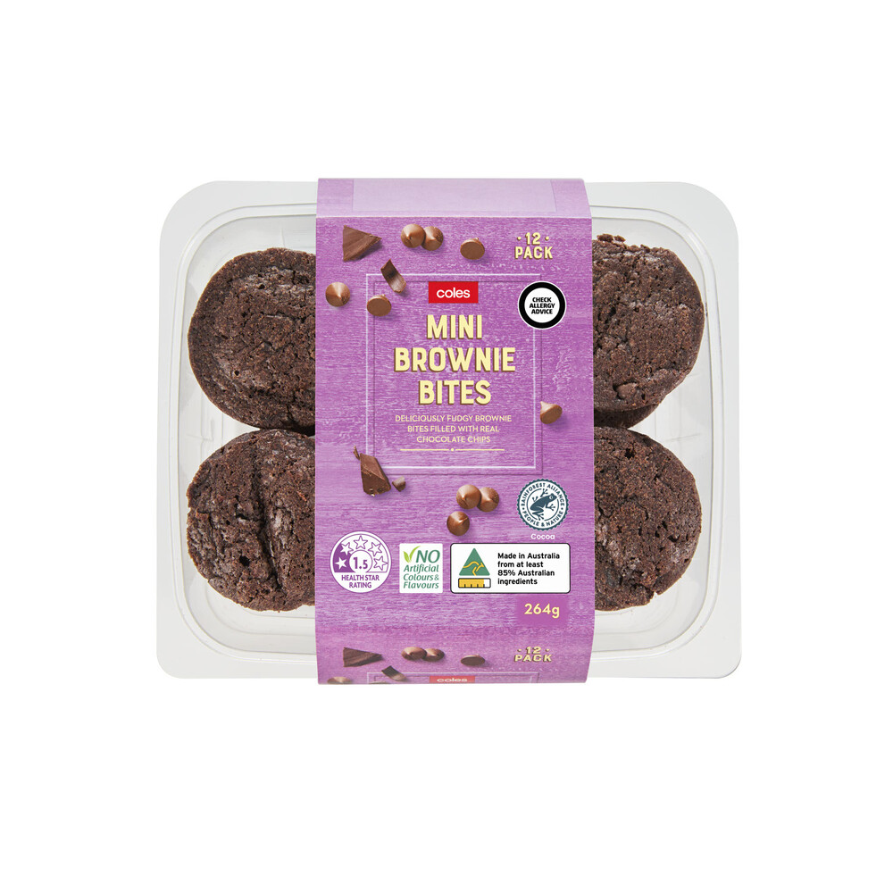 Buy Coles Mini Brownie Bites 264g | Coles