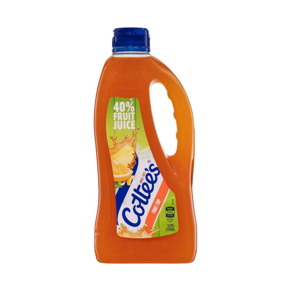 Buy Cottees Fruit Cup Cordial With 40% Fruit Juice Bottle 1L | Coles