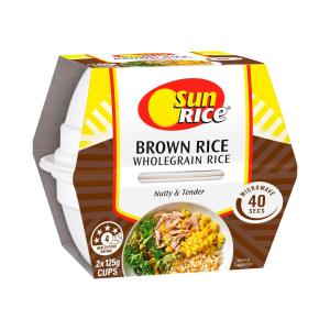 Sunrice Long Grain Brown Rice Cup 2 pack