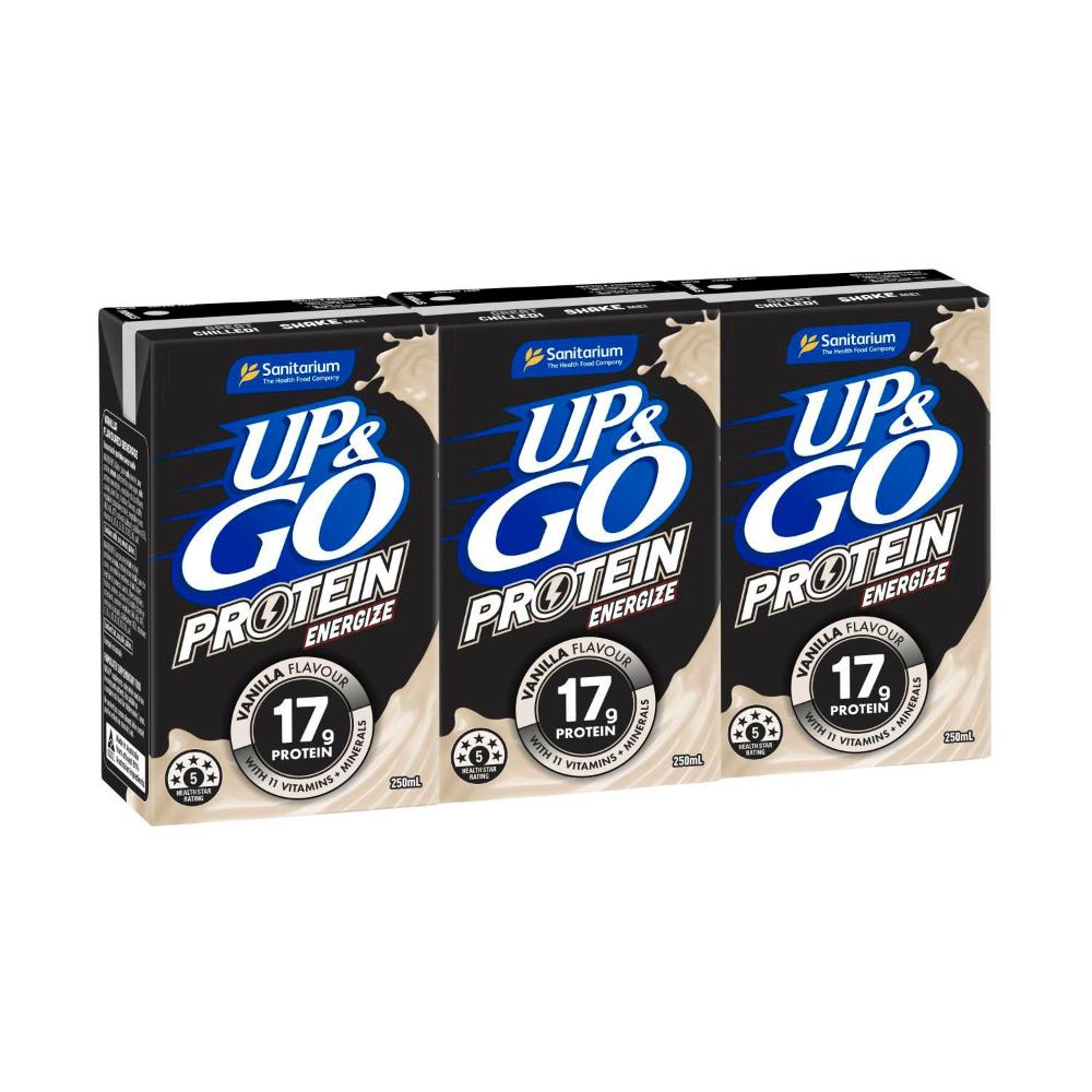Buy UP&GO Protein Energize Vanilla 3x250mL 750mL | Coles