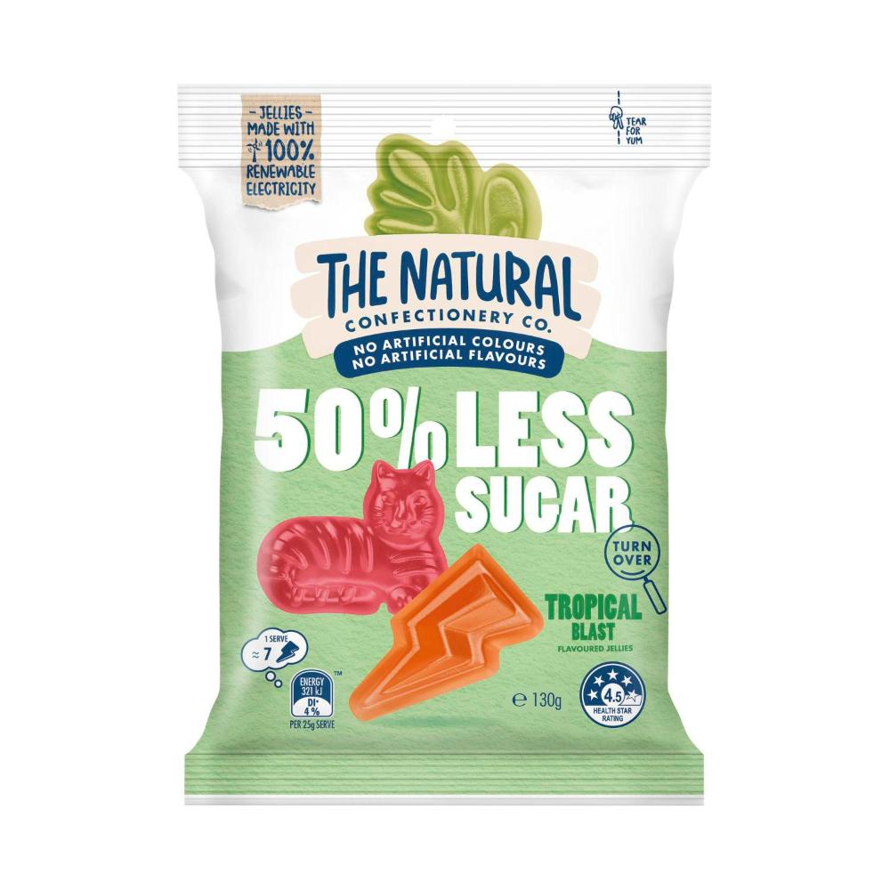 Buy The Natural Confectionery Co. 50% Less Sugar Tropical Blast Lollies ...