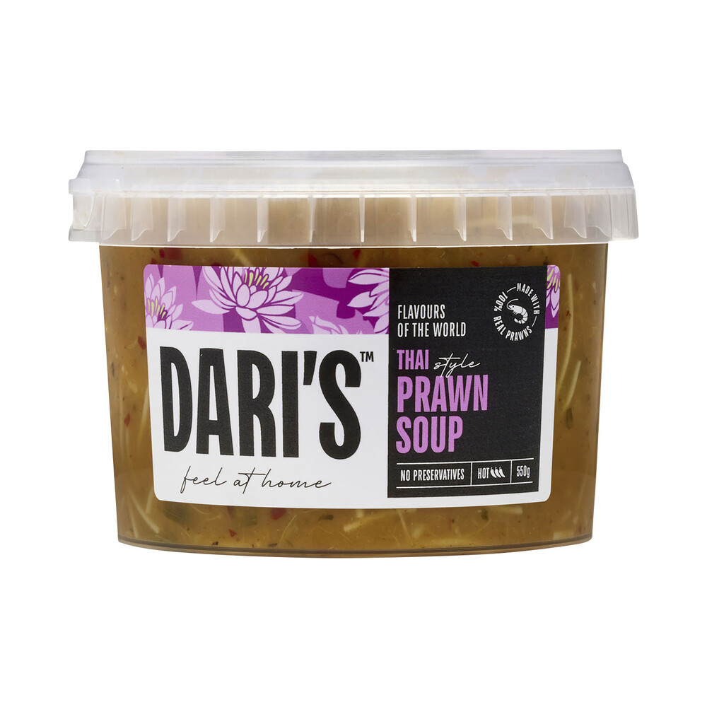 Buy Dari's FOTW Thai Prawn Soup 550g | Coles