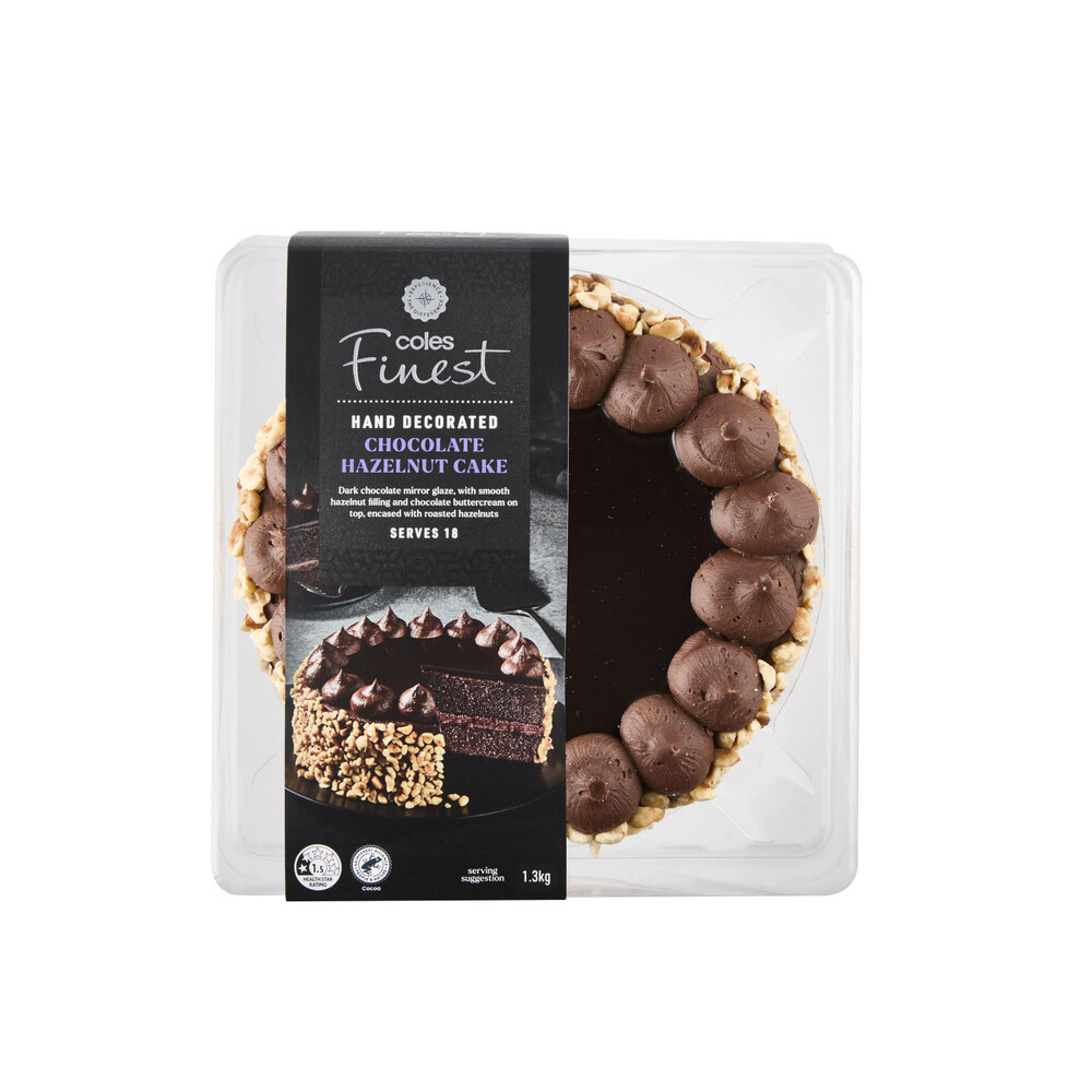 Buy Coles Finest Chocolate Hazelnut Cake 1.3Kg | Coles
