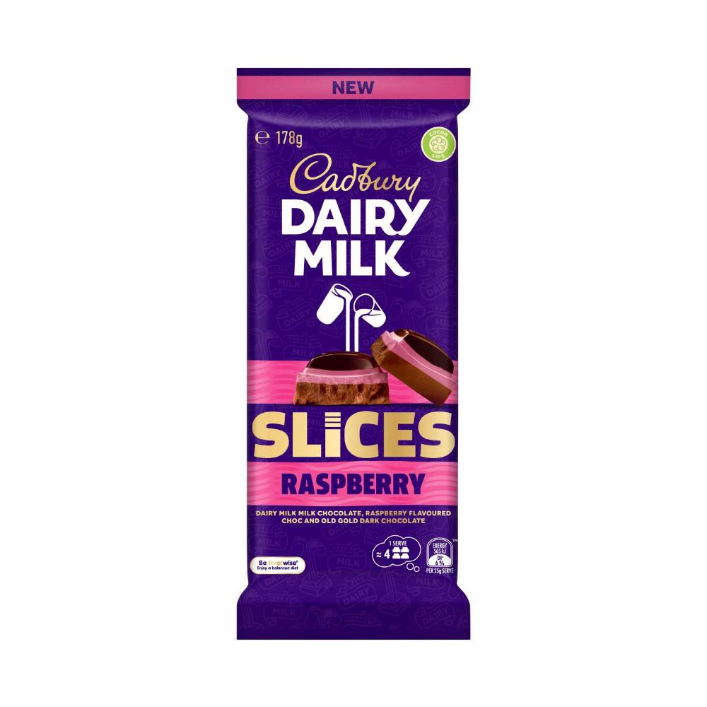 Buy Cadbury Dairy Milk Raspberry Slices Chocolate Block 178g | Coles