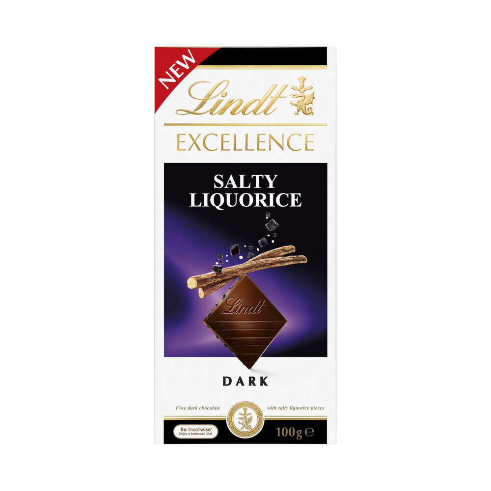 Buy Lindt Excellence Salty Liquorice Block Chocolate 100g | Coles