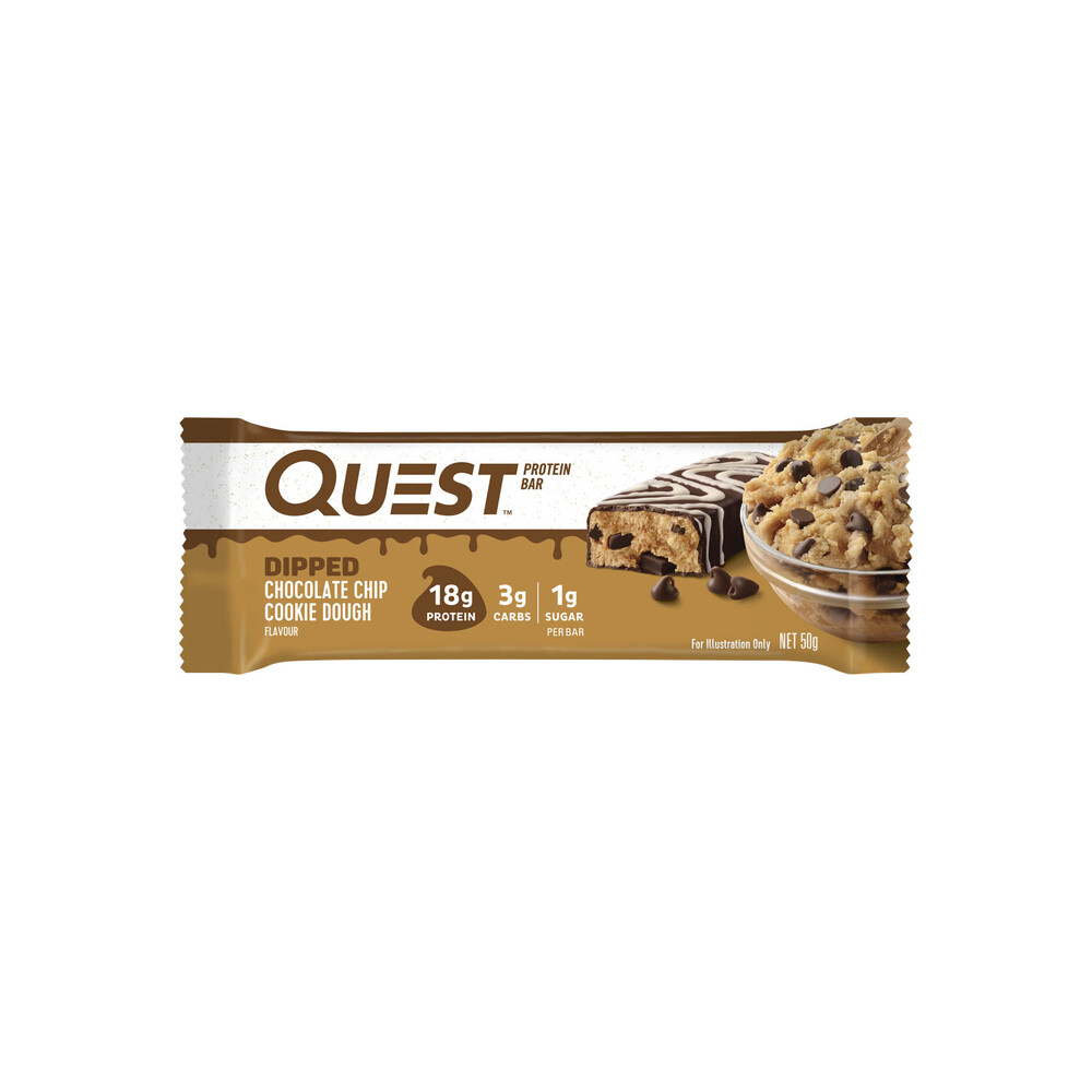 Buy Quest Protein Bar Dipped Chocolate Chip Cookie Dough 50g | Coles