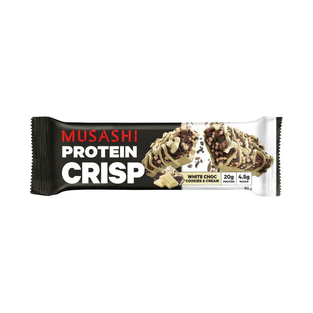 Buy Musashi Protein Crisp Bar White Chocolate Cookies & Cream 60g | Coles