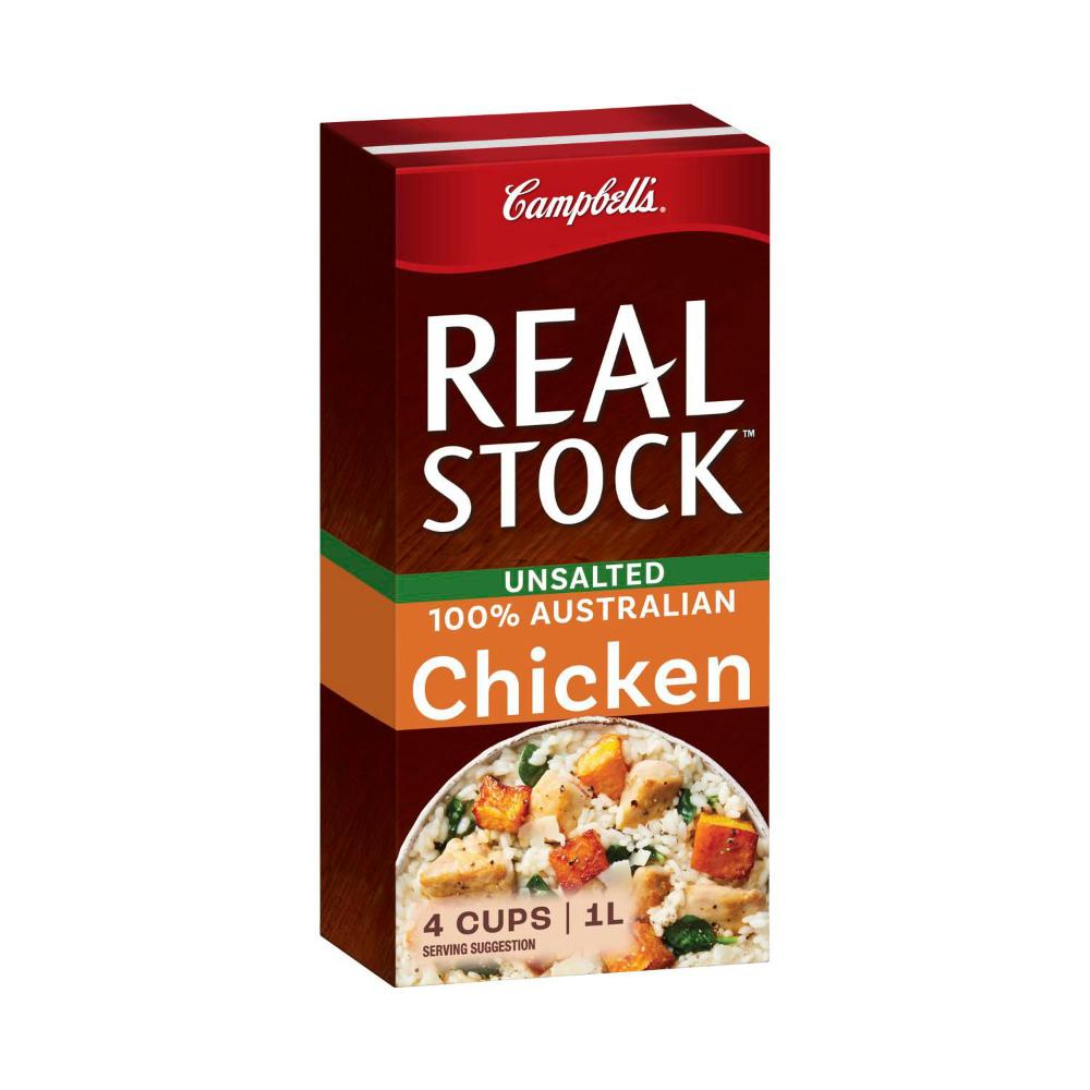 Buy Campbells Real Stock Unsalted Chicken 1L | Coles