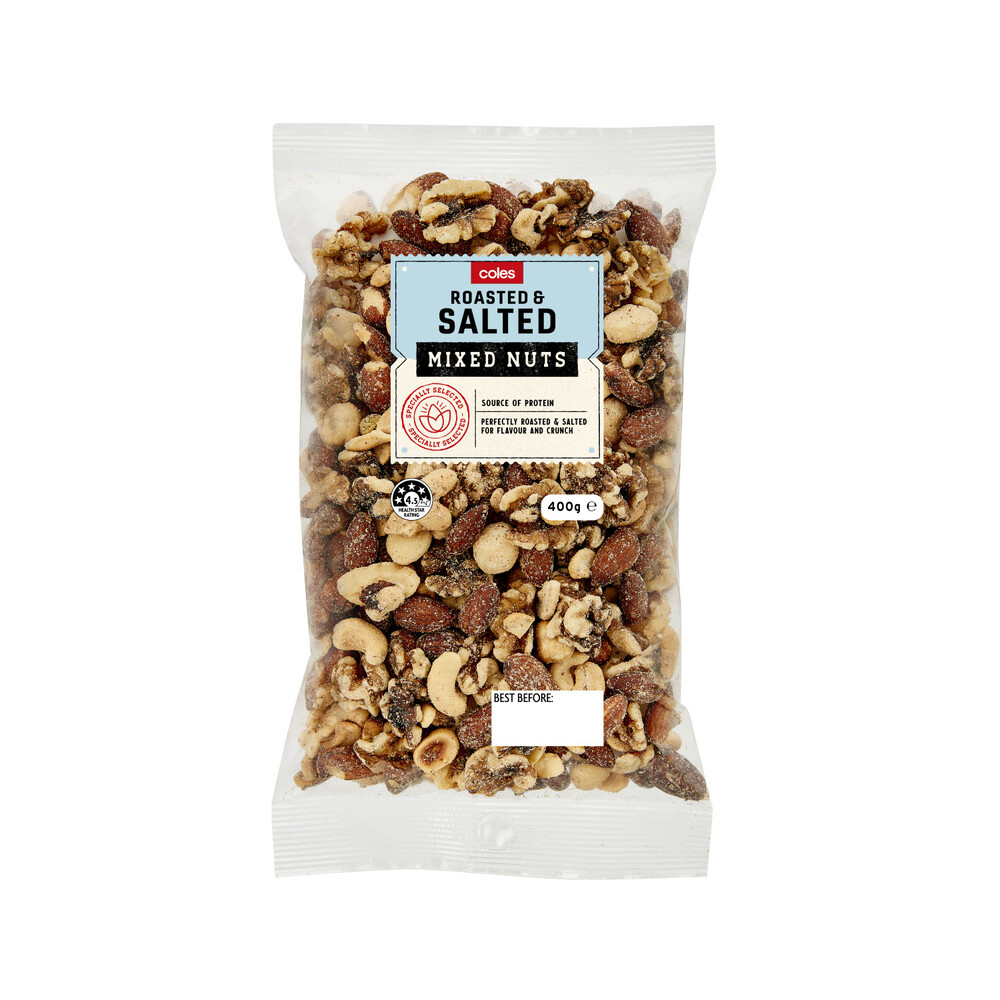 Buy Coles Roasted And Salted Mixed Nuts 400g | Coles