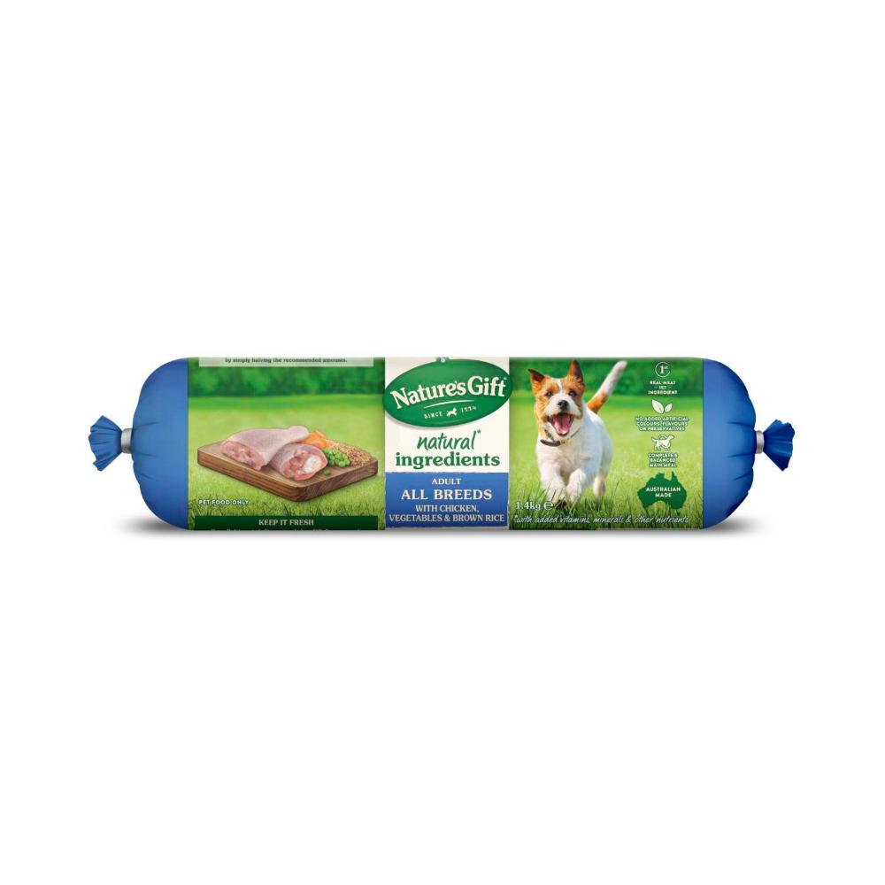 Buy Nature's Gift Adult Chilled Fresh Dog Food Roll With Chicken ...