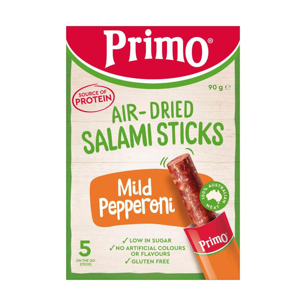 Buy Primo Air-dried Salami Mild Pepperoni Sticks 90g | Coles