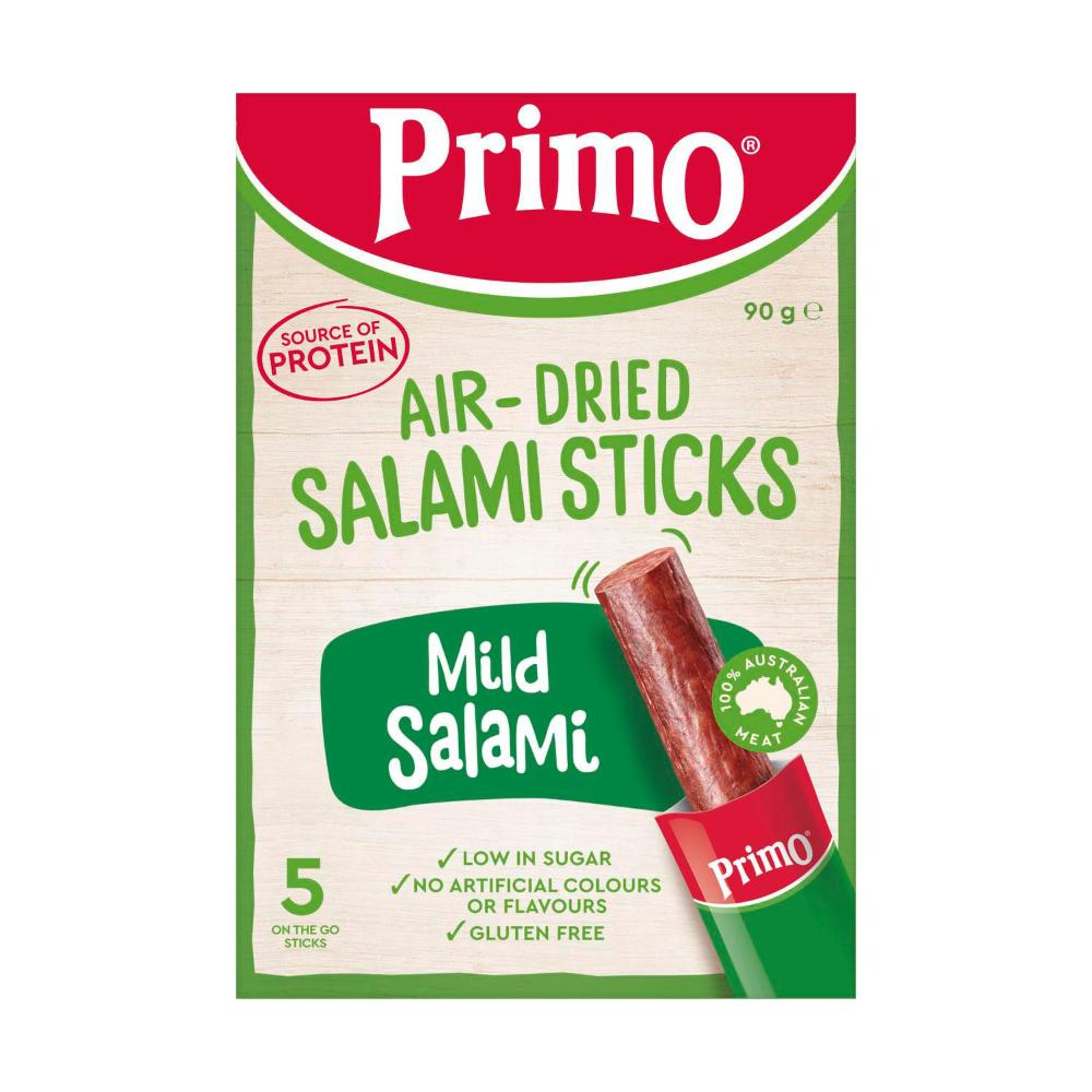 Buy Primo Air-dried Salami Mild Salami Sticks 90g | Coles