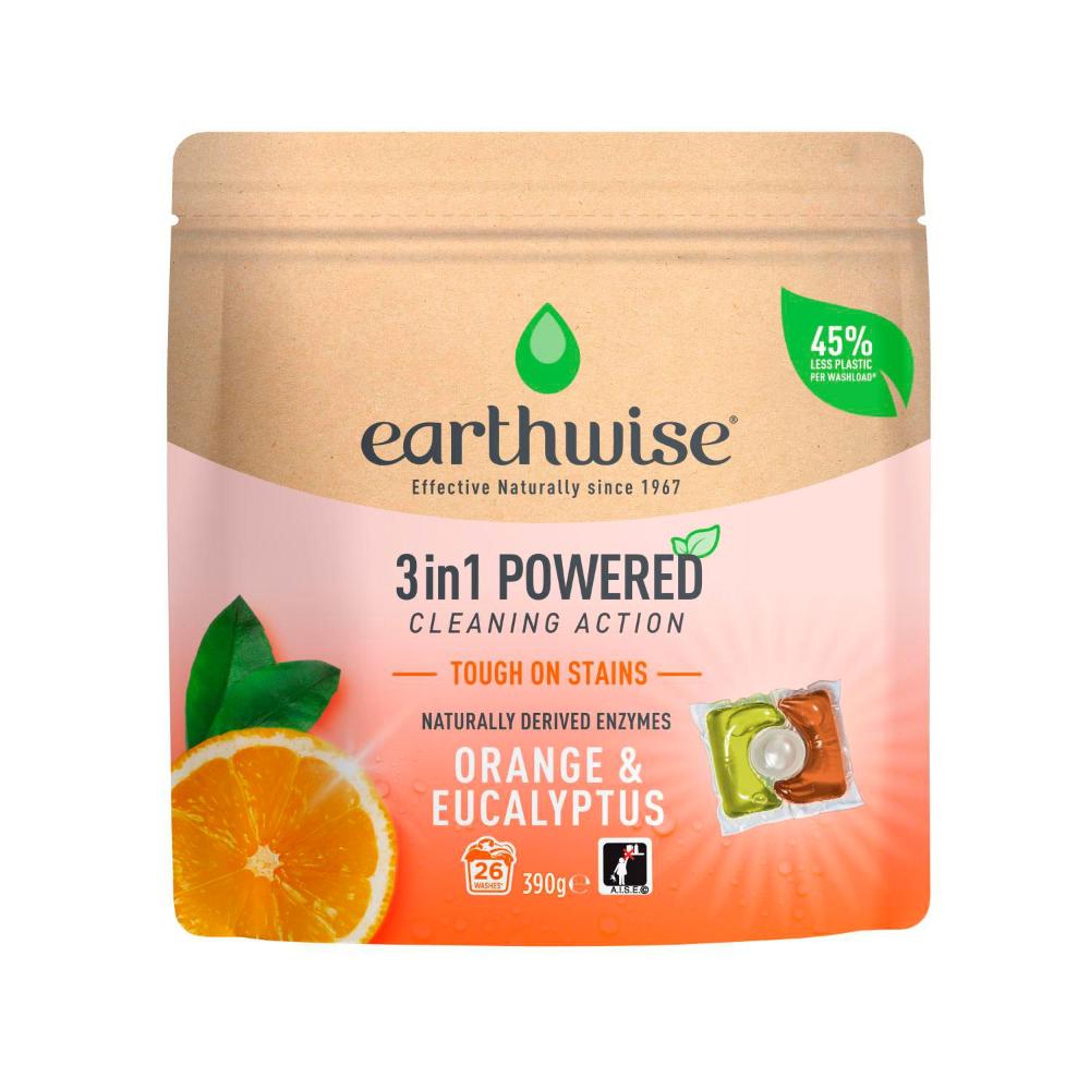 Buy Earthwise 3 In 1 Laundry Capsules Orange & Eucalyptus 26 pack | Coles