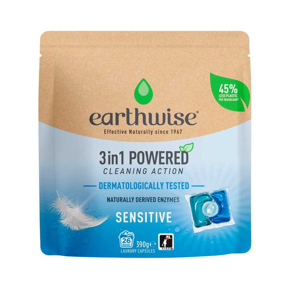 Buy Earthwise 3 In 1 Laundry Capsules Sensitive 26 pack | Coles