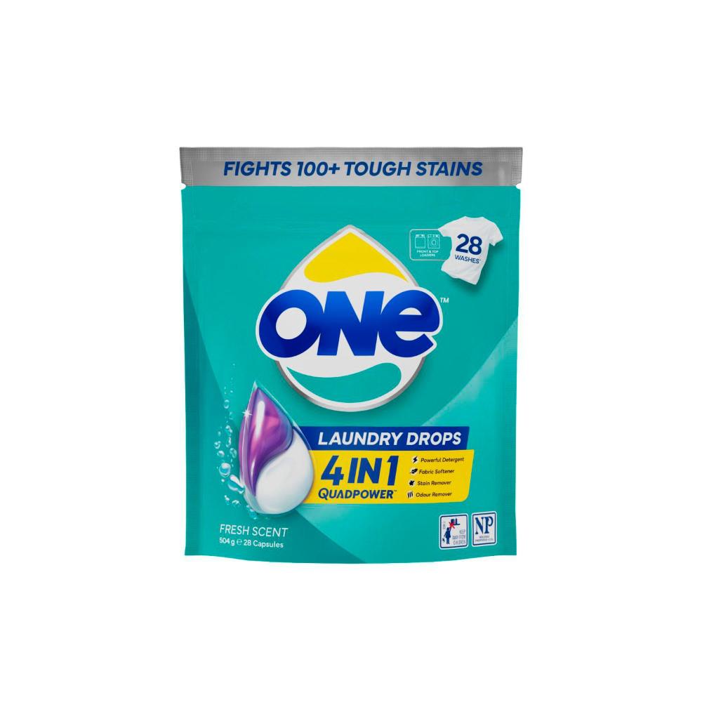 Buy One 4 In 1 Laundry Capsule Drops Fresh Scent 28 pack | Coles