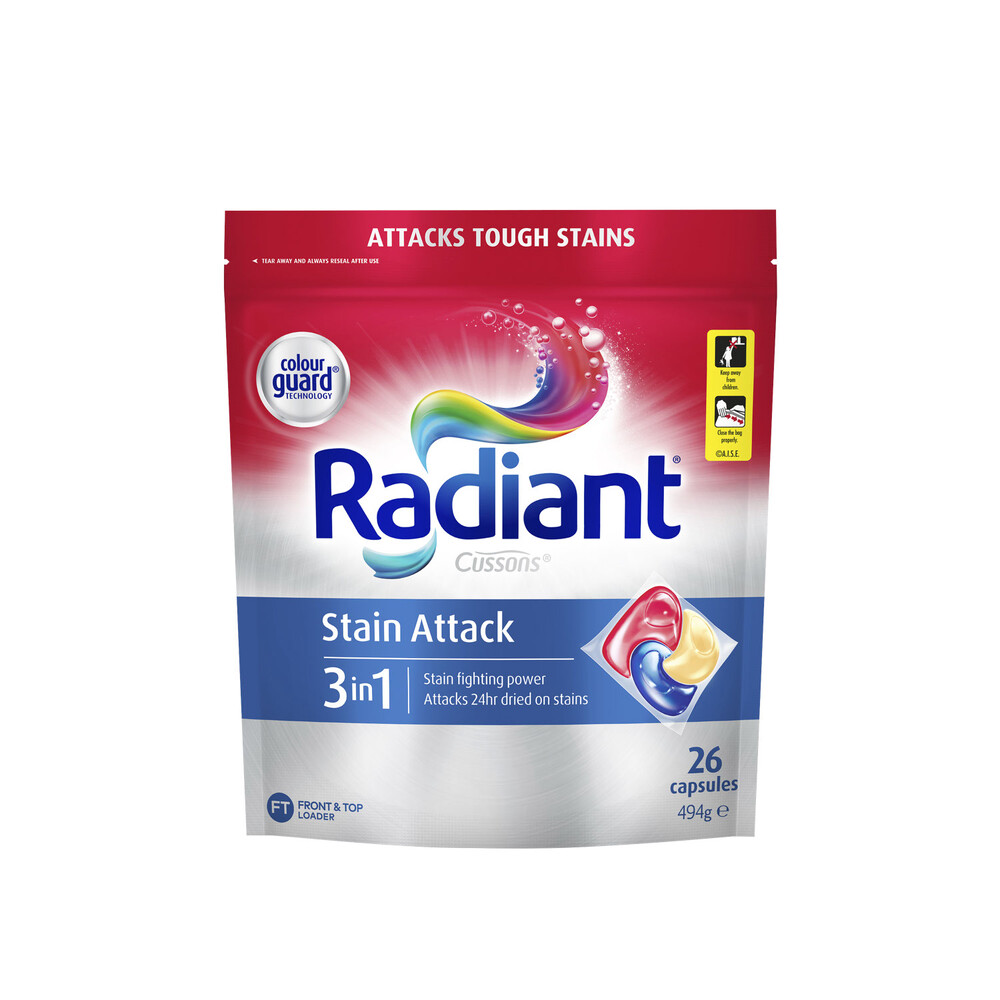 Buy Radiant Laundry 3 In 1 Capsules Stain Attack 26 pack | Coles