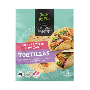 Buy Simsons Pantry Low Carb Tortilla 5 Pack 225g | Coles