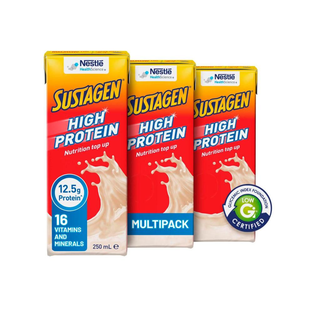 Buy Sustagen High Protein Drink Vanilla 3x250ml 750mL | Coles