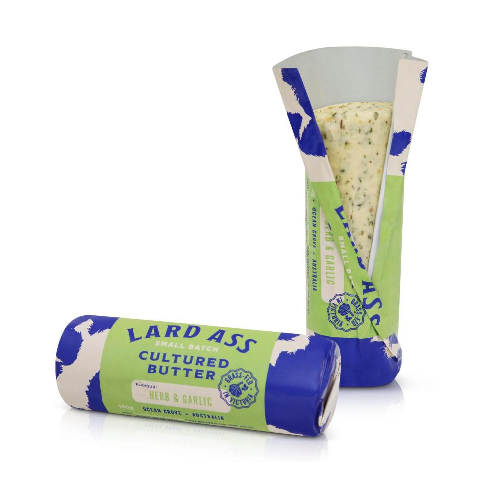 Buy Lard Ass Garlic & Herb Cultured Butter 150g | Coles
