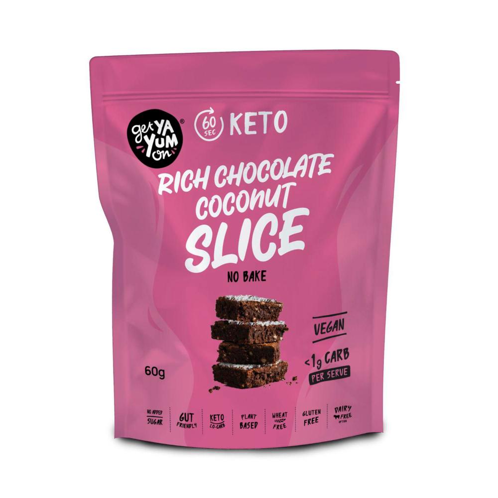 Buy Get Ya Yum On 60 Sec Keto Rich Chocolate Coconut Slice - (No Bake ...