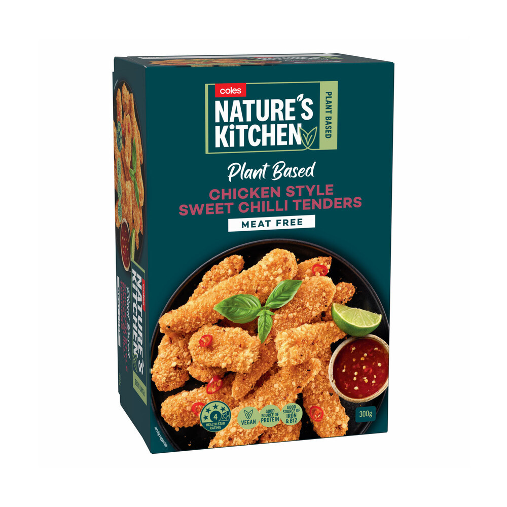 Buy Coles Nature's Kitchen Chicken Style Sweet Chilli Tenders 300g | Coles