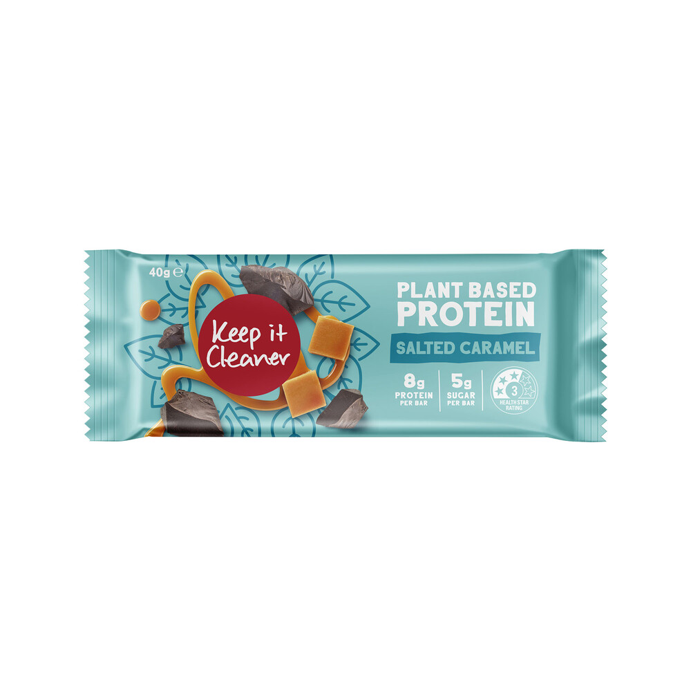 Buy Keep It Cleaner Plant Based Protein Bar Salted Caramel 40g | Coles