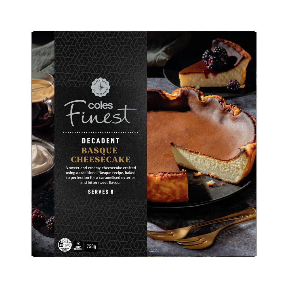 Buy Coles Finest Basque Cheesecake 750g | Coles