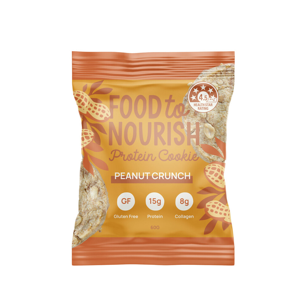 Buy Food To Nourish Protein Cookie Peanut Crunch 60g | Coles