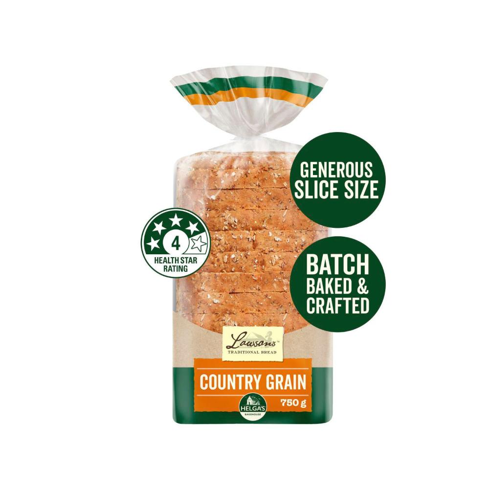 Buy Helga's Rustic Country Grain Bread Loaf 750g | Coles