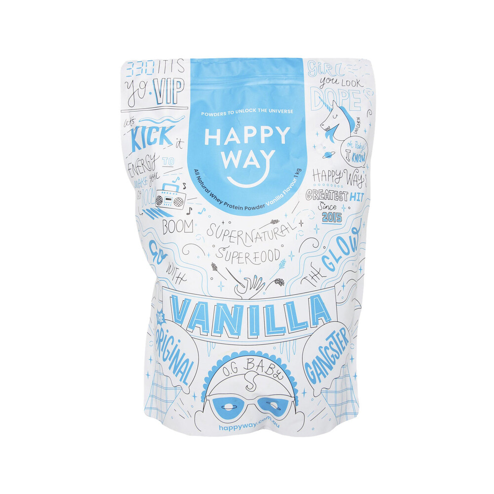 Buy Happy Way Whey Protein Powder Vanilla 1kg | Coles