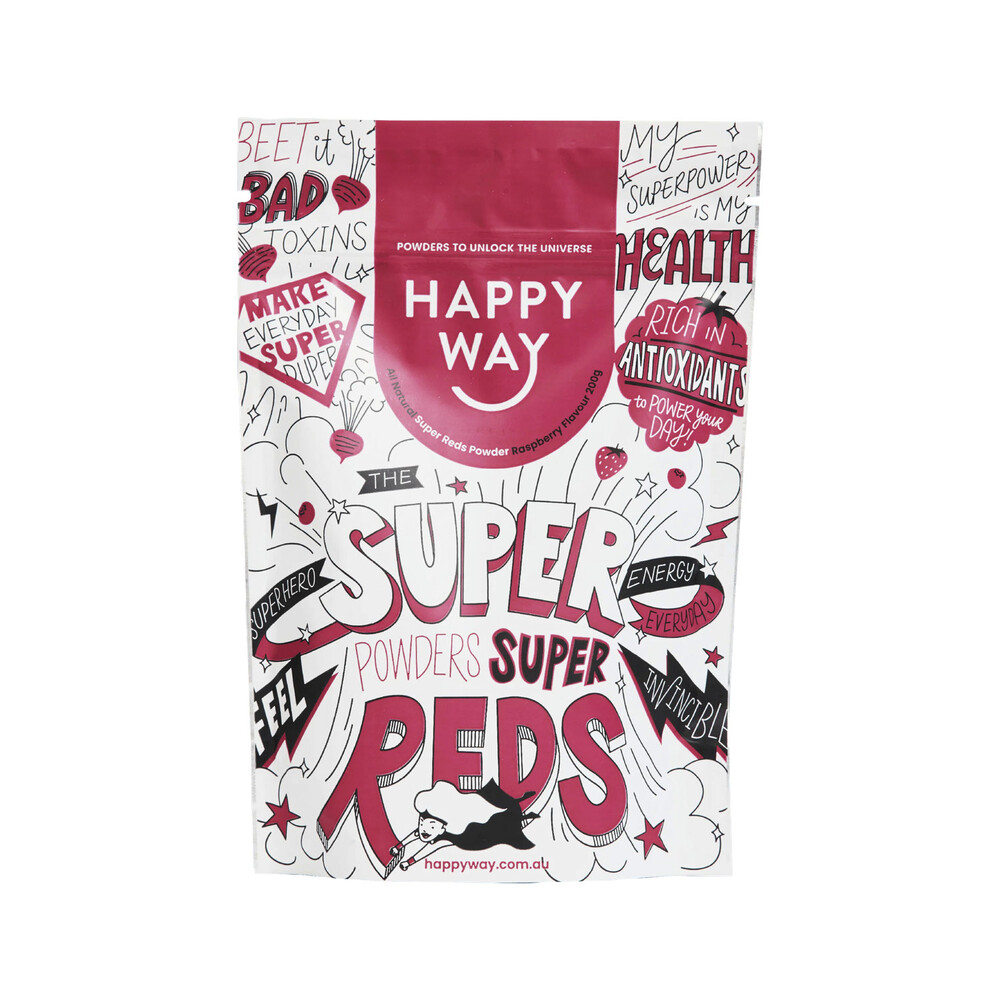 Buy Happy Way Super Reds Powder Raspberry 200g | Coles