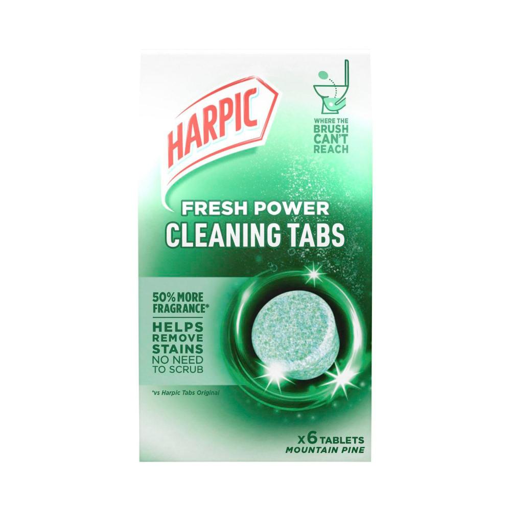 Buy Harpic Fresh Power Toilet Cleaning Tabs Mountain Pine 6 pack | Coles