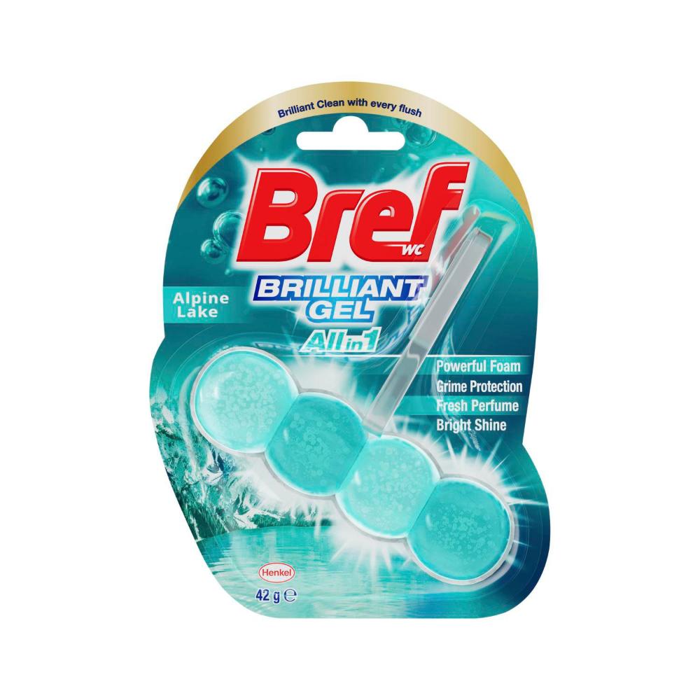 Buy Bref Brilliant Gel Rimblock Alpine Lake Toilet Cleaner 42g | Coles