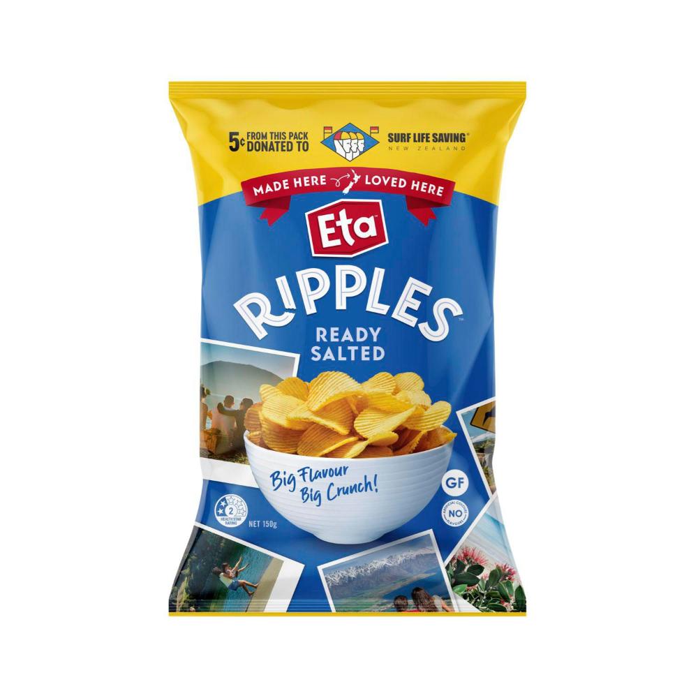 Buy ETA Ripples Chips Ready With Sea Salt 150 GRAM | Coles