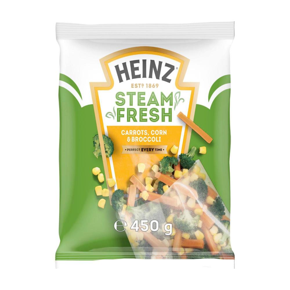 Buy Heinz Steam Fresh Carrots Corn & Broccoli Frozen Vegetables 450g ...