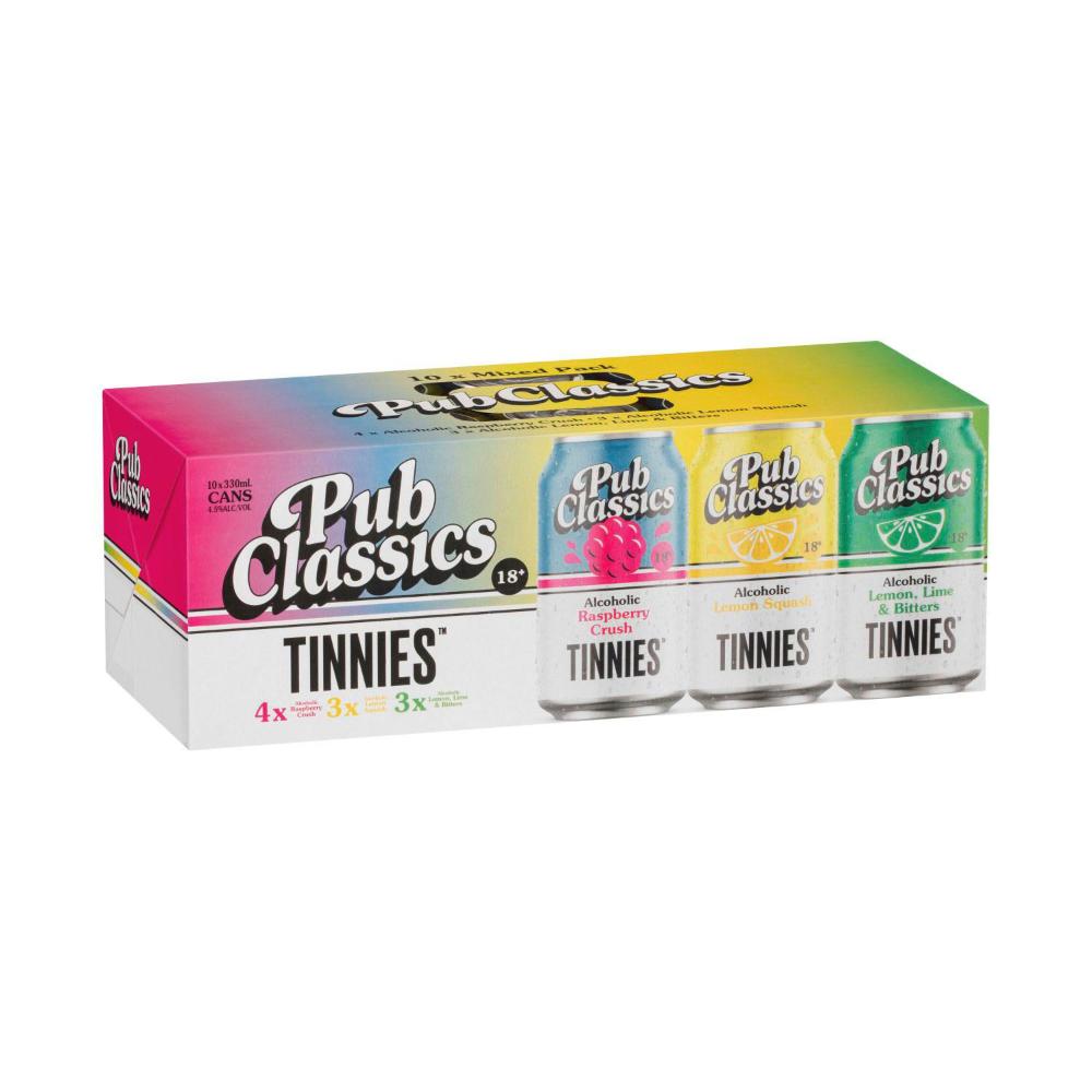 Buy Tinnies Pub Classics Mixed Pack Can 330mL 10 Pack | Coles